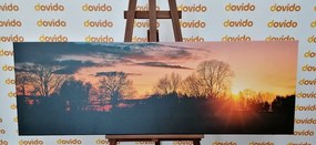 Obraz nádherný západ slunce - 150x50 cm