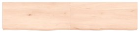 Petromila Nástěnná police 140x30x(2-6) cm neošetřené masivní dubové dřevo