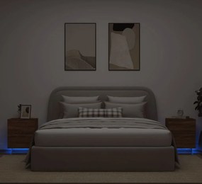 vidaXL Noční stolky s LED osvětlením 2 ks kompozitní dřevo [836740] Barva: hnědý dub