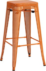 Kovová barová židle Fletcher  - Oranžová