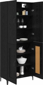 Vysoký bufet Černý dub 69,5 x 34 x 180 cm Kompozitní dřevo 3403588
