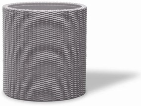 Květináč keter cylinder m silver grey