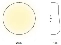 Quadrifoglio Group K09SFE0P00-00 Ola, stropní svítidlo z bílého laminátu, 3x33W E27, prům.63cm