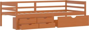 Rám postele se zásuvkami medově hnědé borovice 90 x 200 cm 322058