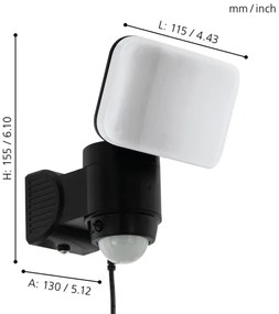 Eglo 98195 - LED Solární nástěnné svítidlo se senzorem CASABAS LED/3,7V IP44