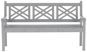 Kondela Dřevěná zahradní lavička, šedá, 150 cm, FABLA