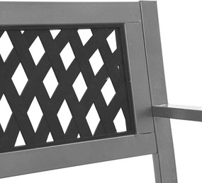 Zahradní lavice černá 120 cm ocel 319582
