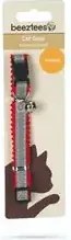 Beeztees Obojek pro kočky reflexní šedo-červená 19.5-32.5 cm x 1 cm