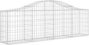 Klenuté gabionové koše 3 ks 200x30x60/80 cm pozinkované železo 3145389