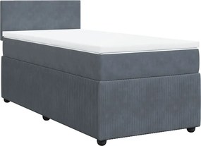 Box spring postel s matrací tmavě šedá 90x200 cm samet 3289933