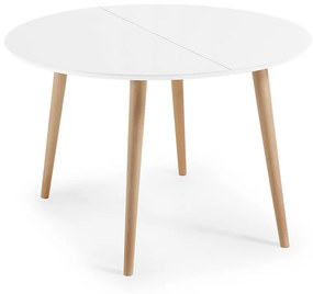 Jídelní stůl quio ø 120 (200 x 120) cm bílý MUZZA