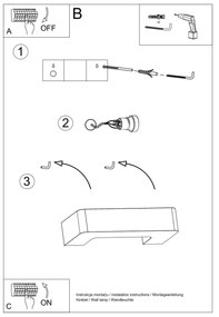Nástěnné svítidlo Magnet, 1x bílé keramické stínítko