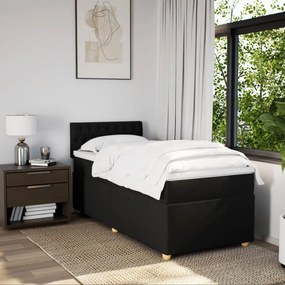 Box spring postel s matrací černá Single textil 3286861