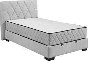 XXXLutz AMERICKÁ POSTEL, 120/200 cm, světle šedá MID.YOU - Postele s úložným prostorem - 002220053802