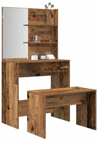 Set toaletního stolku staré dřevo kompozitní dřevo 3329189