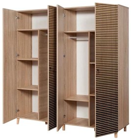 Designová šatní skříň Vallissa II 192 cm vzor dub