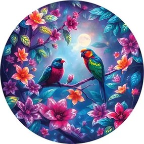 BLUEBIRD Kulaté puzzle Ptáčci na větvi / 501 dílků / průměr cca 45 cm