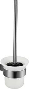 kielle Vega - WC štětka nástěnná s držákem, matné sklo/gun grey 40518027