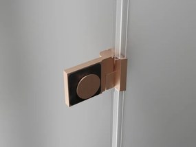 Mexen Lunar-B Duo výklopný sprchový kout 100 x 90 cm, čiré sklo, měděná matná, 832-100L-090P-65-00