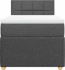 Box spring postel s matrací tmavě šedá 100 x 200 cm textil 3287368