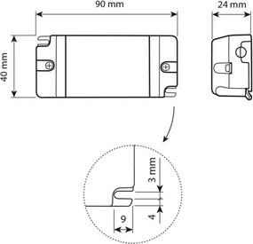 Nábytkový LED napájecí zdroj McLED 24VDC 12W 0,5A ML-732.070.11.1
