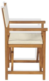 Skládací režisérské židle 2 ks masivní teakové dřevo,  3057528
