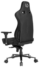 Herní křeslo Ultradesk Throne – kov, látka, černá, nosnost 150 kg