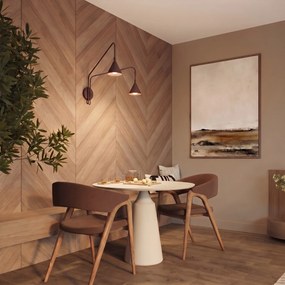 Sollux Lighting Nástěnné svítidlo NOX 2 hnědé s vypínačem
