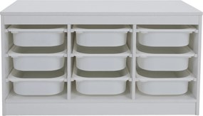 Organizér s úložnými boxy, bílá, TRIMAL