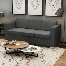 3místná pohovka textil tmavě šedá 243584