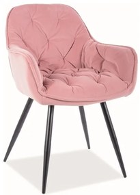 Jídelní židle CHERRY MATT VELVET Barva: Růžová / velvet 63