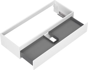 Mexen Rivel, koupelnová skříňka 120 cm, 1 zásuvka, drážkovaná, bílá matná, 91A20-12023-1-BF01