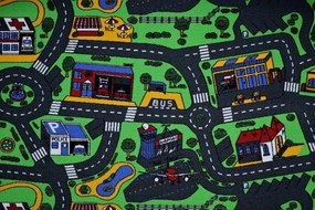 Vopi koberce Dětský metrážový koberec City life - Rozměr na míru s obšitím cm