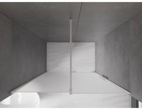 Mexen Velar, posuvné sprchové dveře do otvoru 130 cm, 8mm sklo námraza, broušená ocel, 871-130-000-31-97