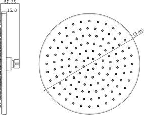Sapho Sapho, Hlavová sprcha, průměr 305mm, ABS/chrom, SK380
