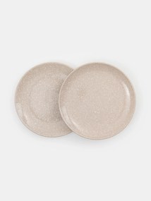 Sinsay - Keramické snídaňové talíře s tečkovaným vzorem 2 pack - béžová