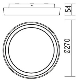 Redo 9180 stropní LED svítidlo Bezel matně bílé, 25W, 3000K, ø27cm