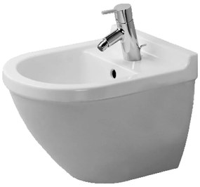 Duravit Starck 3 - Závěsný bidet Compact, 1 otvor pro armaturu propíchnutý, 360 x 475 mm, bílý 2281150000