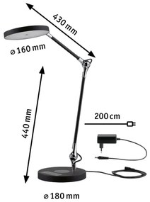 Paulmann 78010 - LED/11W Stmívatelná stolní lampa NUMIS 230V 2700-6500K černá