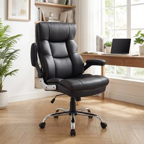 Costway Ergonomická kancelářská židle s rozkládacími područkami a funkcí
