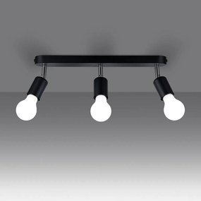 Sollux Lighting Stropní svítidlo FORNES 3 černé
