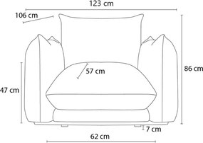 Modré křeslo Ernest – Bobochic Paris