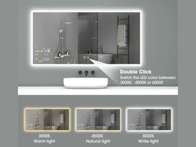 Chytré infrazrcadlo SMART MIRROR 250W | Výhřevnost 4,5 m2 | 60x80 cm | WiFi termostat | Dálkové ovládání | LED světlo | Zrcadlo na výšku