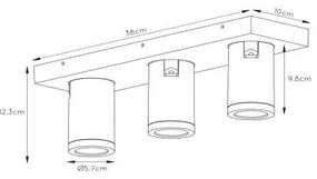 Lucide 09930/15/30 - LED Stmívatelné bodové svítidlo TAYLOR 3xGU10/5W/230V IP44