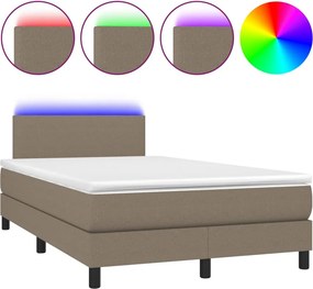 Box spring postel s matrací a LED taupe 120x190 cm textil 3270029