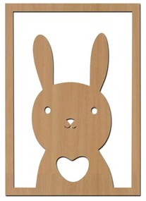 Dřevěný obraz RABBIT Barevný vzor: Buk, Rozměry (cm): 20x29