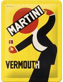 Postershop Plechová cedule: Martini (Vermouth Waiter Yellow) - 15x20 cm