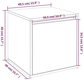 Úložný box se zásuvkou dub sonoma 40,5 x 40 x 40 cm kompozit - Default Title
