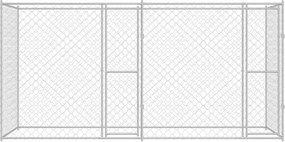 Klec pro psa Stříbrná 400 x 200 x 200 cm Pozinkovaná ocel 3368306