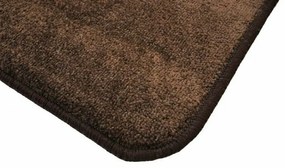 Kusový hnědý koberec Eton (Varianta: 1 m2 s obšitím)